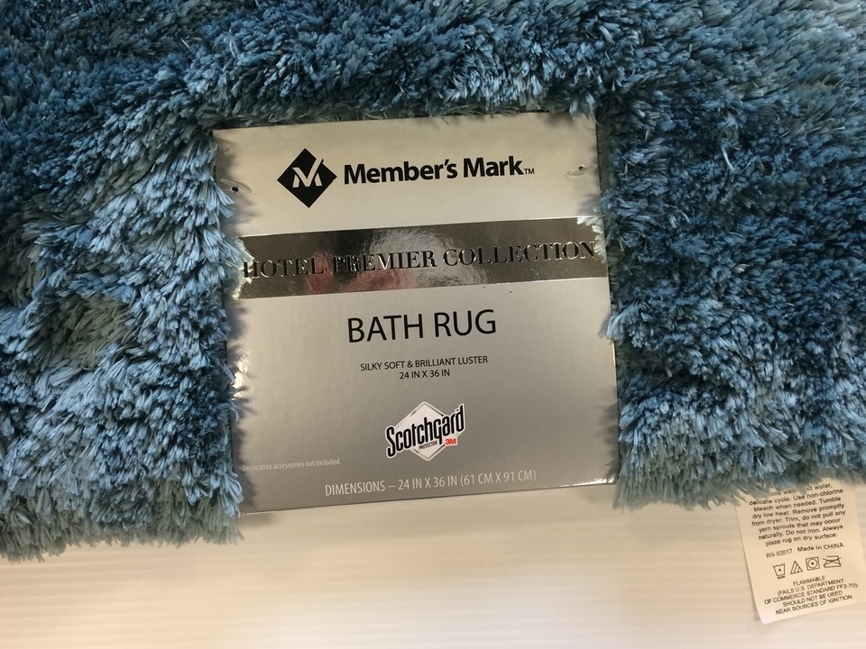 NEW Member's Mark Hotel Premier Collection Bath Rug 24 X 36 Silky Soft ...