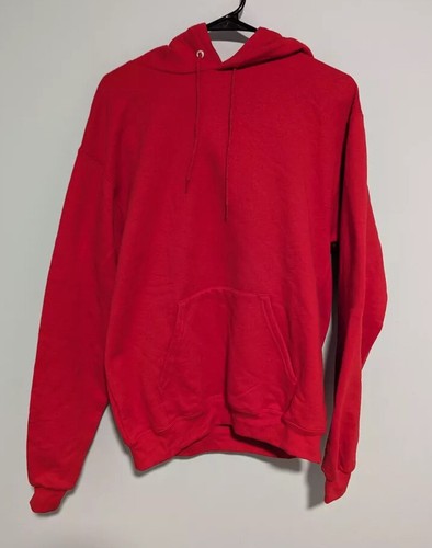 Champion Red Blank Eco Authentic Pullover Hoodie Size Medium | eBay