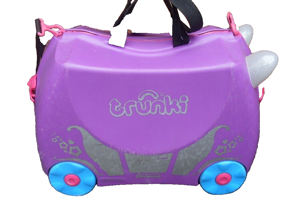 TRUNKI PRINCESS PENELOPE CARRIAGE SIT ON AND RIDE CASE WITH STRAP AND ...