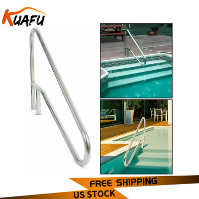 KUAFU Stair Rail In-Ground Swimming Pool Stainless Steel Ladder Step ...