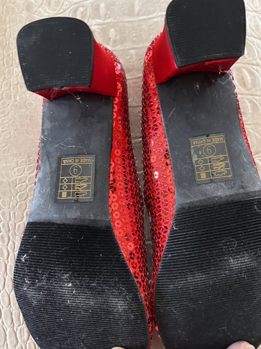 Women's Red Sequined Shoes Size 9 | eBay