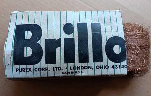 Vintage BRILLO Copper Color Pads OHIO USA PUREX PACKAGING Advertising ...