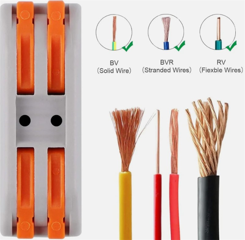 10pcs Quick Connect Lever Wire Connectors Compact Inline Splicing ...