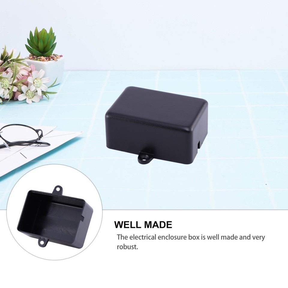 3Pcs Plastic Junction Box Enclosure for Electrical Wiring Black | eBay UK