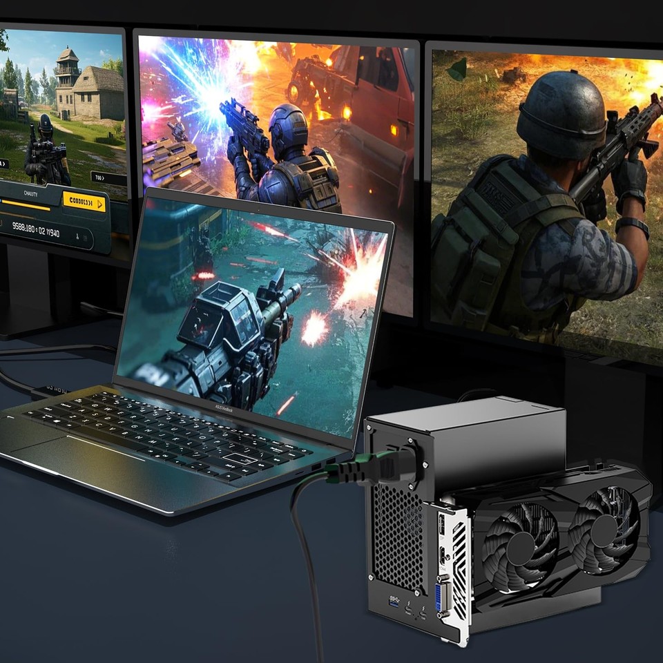 Portable eGPU Enclosure Compatible with Thunderbolt 3/4,USB4 PD 85W ...