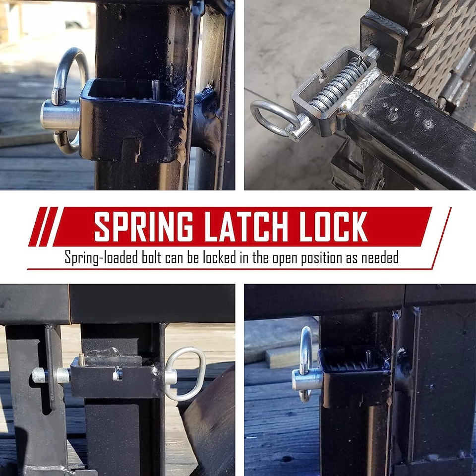 Heavy Duty Spring Pin Latch Lock Assembly for Utility Trailer Tail Gate ...