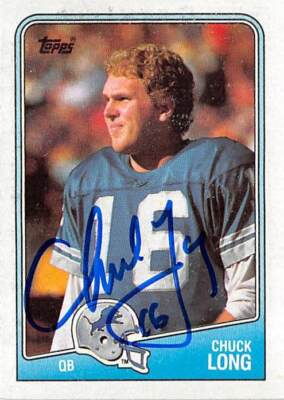 Chuck Long autographed Football Card (Detroit Lions) 1988 Topps #373 | eBay