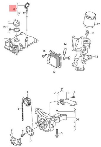 Genuine Oil Dipstick VW AUDI Beetle Cabrio Caddy Golf Cabriolet Plus ...