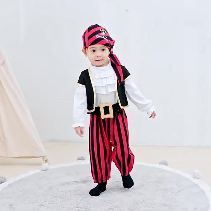 Infant Toddler Captain Pirate Costumes for Baby Boys Halloween Party ...
