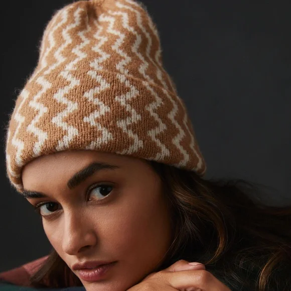 NWT Anthropologie Zig Zag Beanie | eBay
