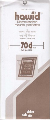 Hawid Stamp Mount Strips 70mm x 210 Black Plate Blocks US Jumbo Issues ...