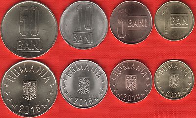 Romania set of 4 coins: 1-50 bani 2016 UNC | eBay