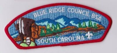 Blue Ridge Council South Carolina Red Border BSA Backing FDL CSP | eBay