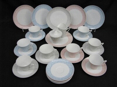 30 Pc. ALKA Kunst Mid-Century Coffee Cup & Saucer Set Creamer & Sugar ...