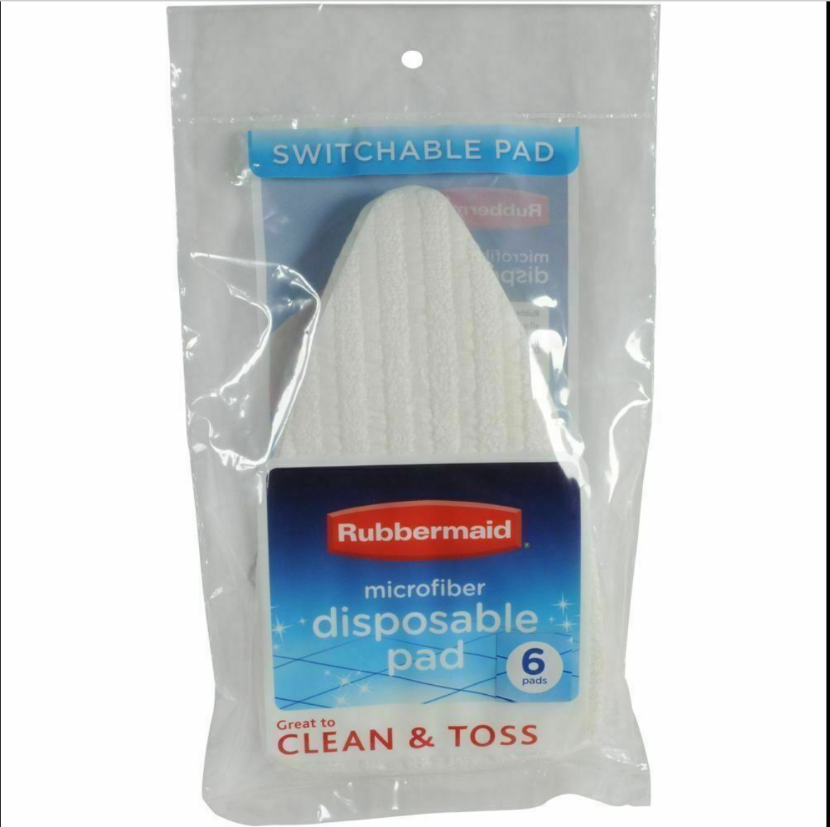Rubbermaid Switchable Microfiber Disposable Scrubber Pads, 6 per Pack ...