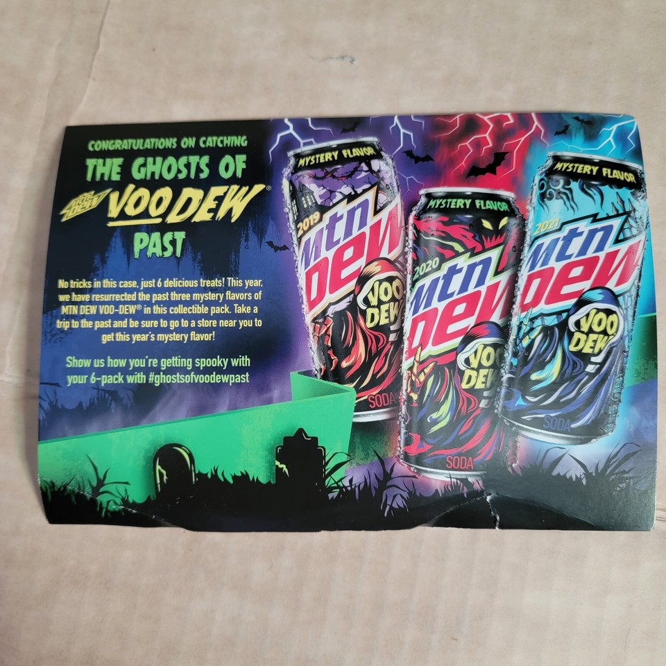 Mountain Dew VooDew Special Edition 3 16oz cans 2022 "MYSTERY FLAVORS ...