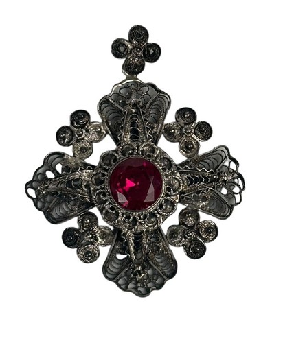 Vintage Sterling Silver 950 Jerusalem Crusaders Cross Maltese Pendant ...