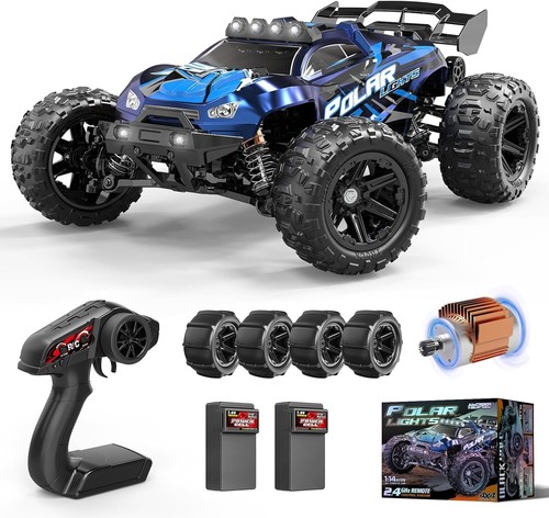 1/14 Brushless RC Cars for Adults Fast 40+ mph, RC Trucks 4x4 Offroad ...