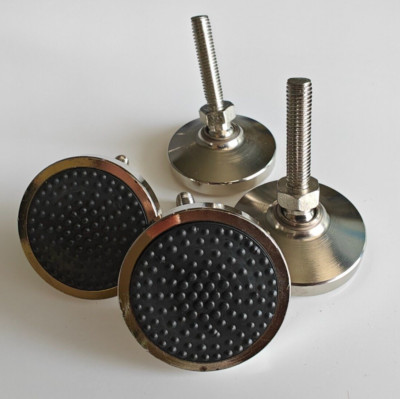 Set of 4 Steel Adjusting Foot Screw M8 Table Leg Chair Foot Pad Screw ...