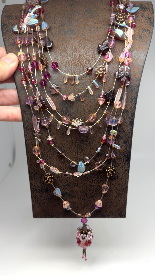 Lovely Michal Negrin Big Necklace With Colorful Crystals #234# | eBay