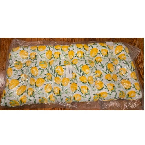 Pier 1 Imports White Yellow Lemon Outdoor Settee Cushion 20 x 44 New | eBay