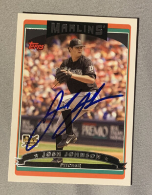 Josh Johnson AUTOGRAPH RC 2006 Topps Update UH164 Florida Marlins ...