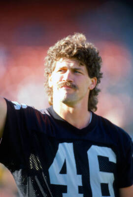 Todd Christensen Los Angeles Raiders looks on prior to the s Football ...