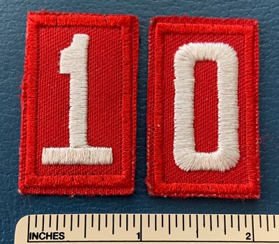 TROOP 10 Boy Scout Red & White Unit # Number PATCHES BSA RWS 1 0 ...
