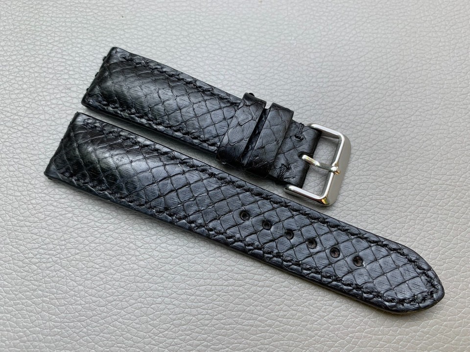 Genuine Real Snake skin leather watch strap band 16 17 18 19 20 21 22 ...
