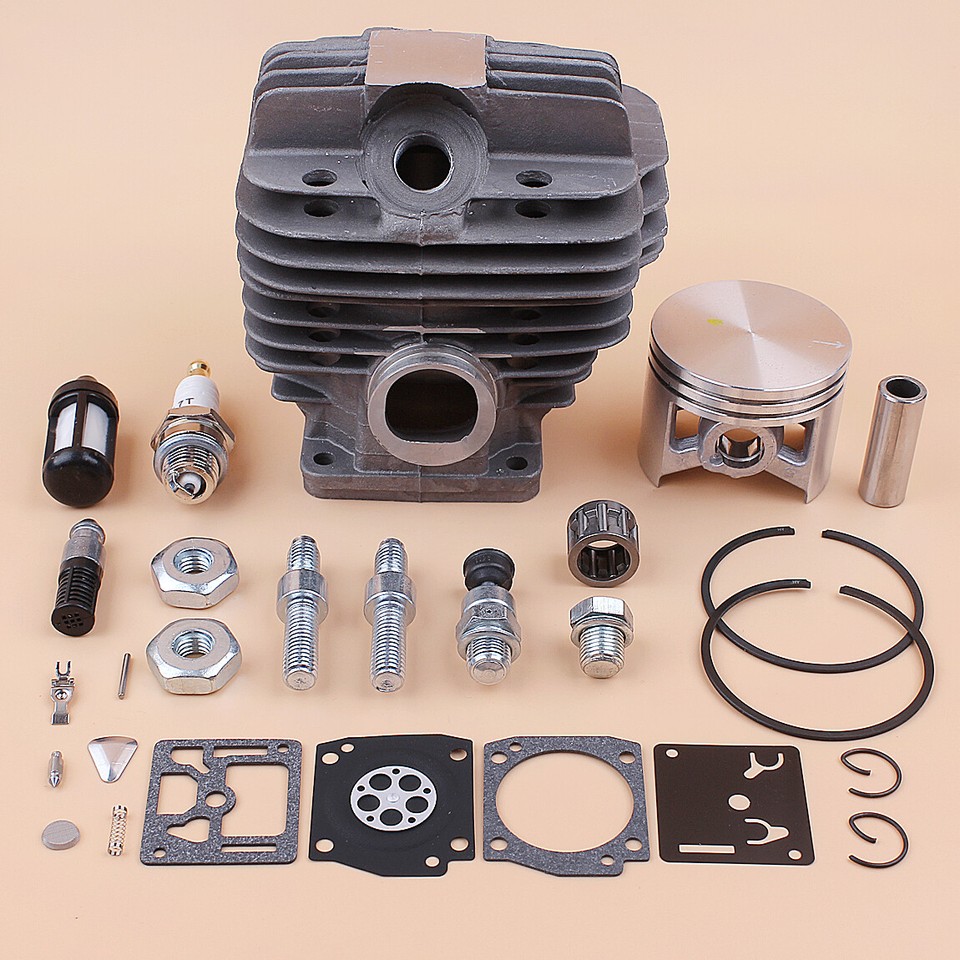 Cylinder Piston 12mm Pin Carb Kit Fit Stihl MS440 044 Chainsaw Bar Stud ...