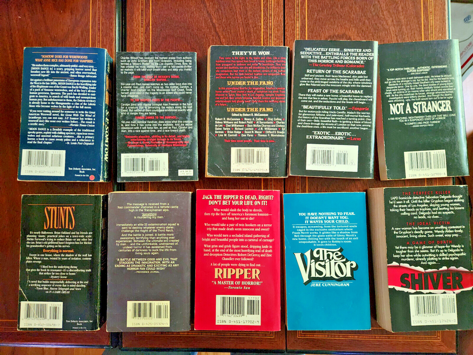 LOT OF 10 PAPERBACKS FROM HELL VINTAGE HORROR 1970's 1980's PBO | eBay UK