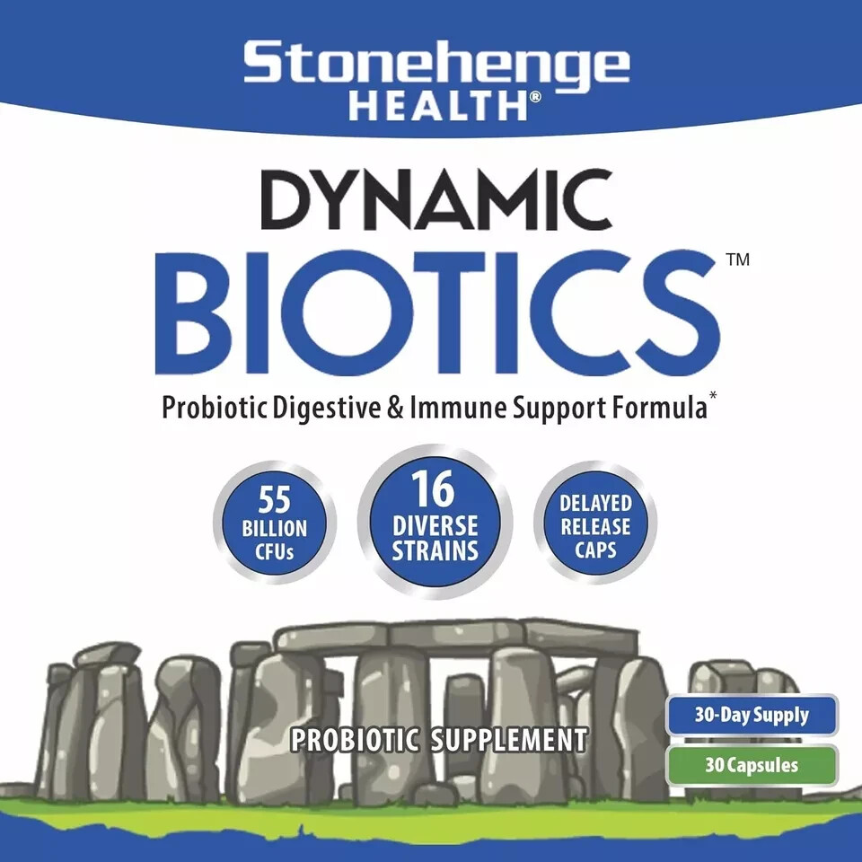 Dynamic BIOTICS Stonehenge Probiotic Immune Support Digestive IBS Gut ...