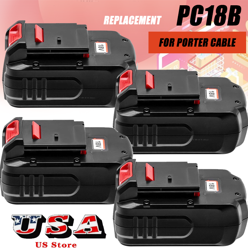 1/2/4-Pack For Porter Cable 18Volt PC18B Battery NiCD Replacement ...