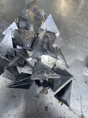 50 4 ounce pyramid fishing sinkers weights new soft lead | eBay