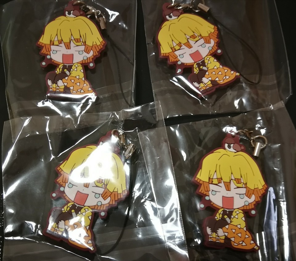 Anime Demon Slayer Kimetsu no Yaiba Rubber Strap Keychain Keyring ...