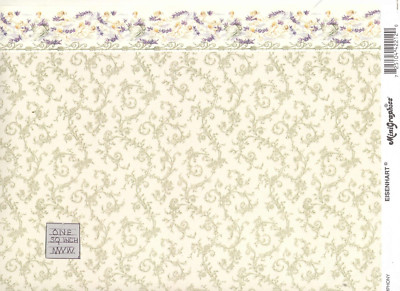 MiniGraphics 212D234 with Border dollhouse miniature wallpaper 1/12 ...