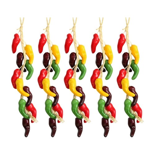 Artificial Chili Garland Colorful Kitchen Decor Generous Length Party ...