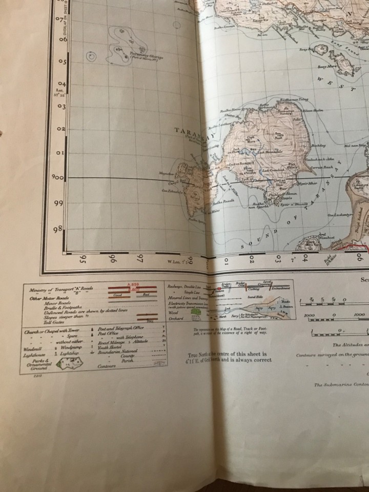 1947 Sheet 13 Loch Roag & Tarbert Ordnance Survey map | eBay UK