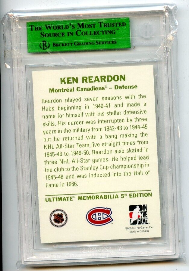 2004-05 ITG Ultimate Memorabilia #86 Ken Reardon 28/45 | eBay