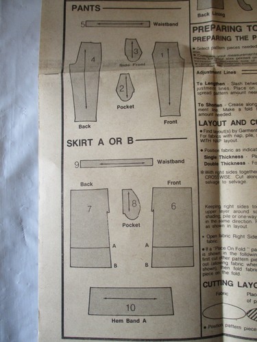 Butterick Pattern 6719 Miss Size 10 Bust 32 1/2" Vest Skirt Pants Uncut ...