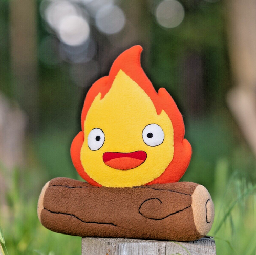 Calcifer Plush Toys Fire Demon Plushie - Handmade Calcifer Soft Toy - 9 ...