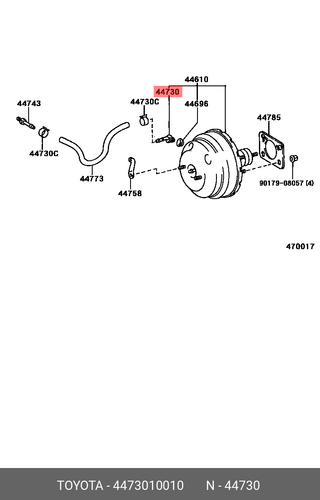 Genuine OE valve assy, vacuum check, no.2, 4473010010 for TOYOTA 44730 ...