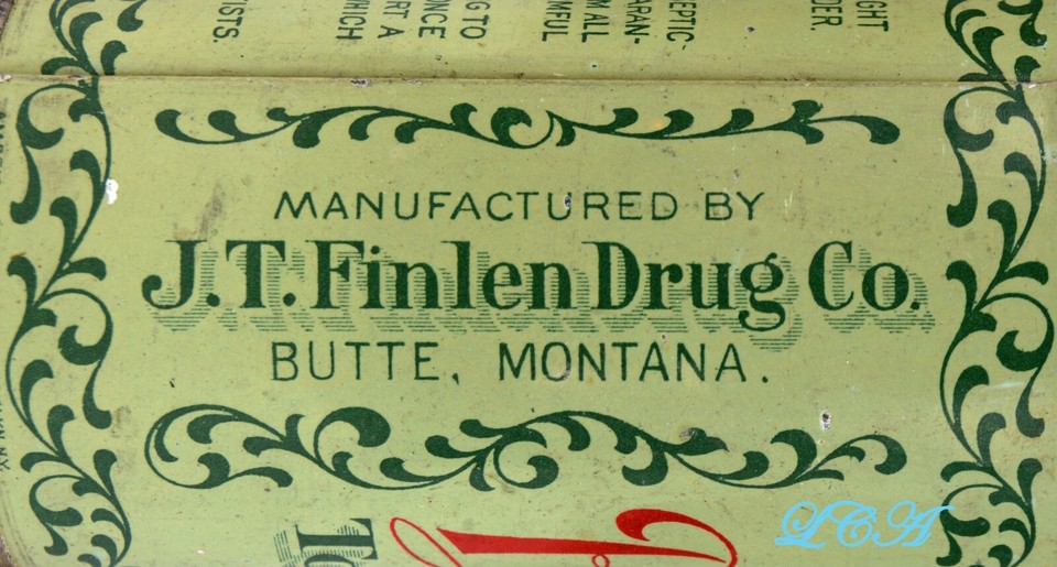 Antique BENZOTOL TOOTH POWDER tin BUTTE MONTANA - FINLEN DRUG Co | eBay