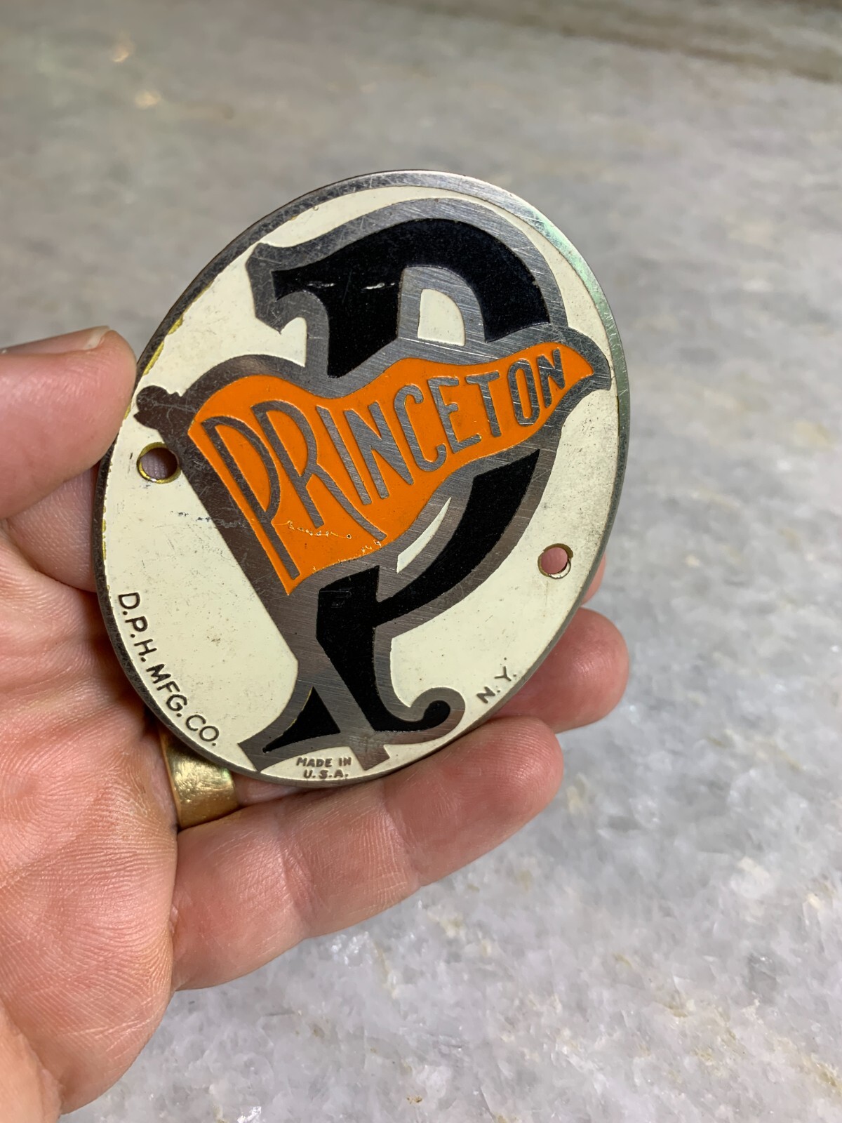 Antique PRINCETON [ University ] Bicycle Bike Head badge Headbadge ...