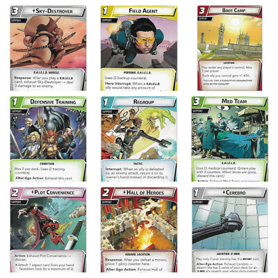 Marvel Champions LCG: Support Replacement Game Cards In All Aspects | eBay