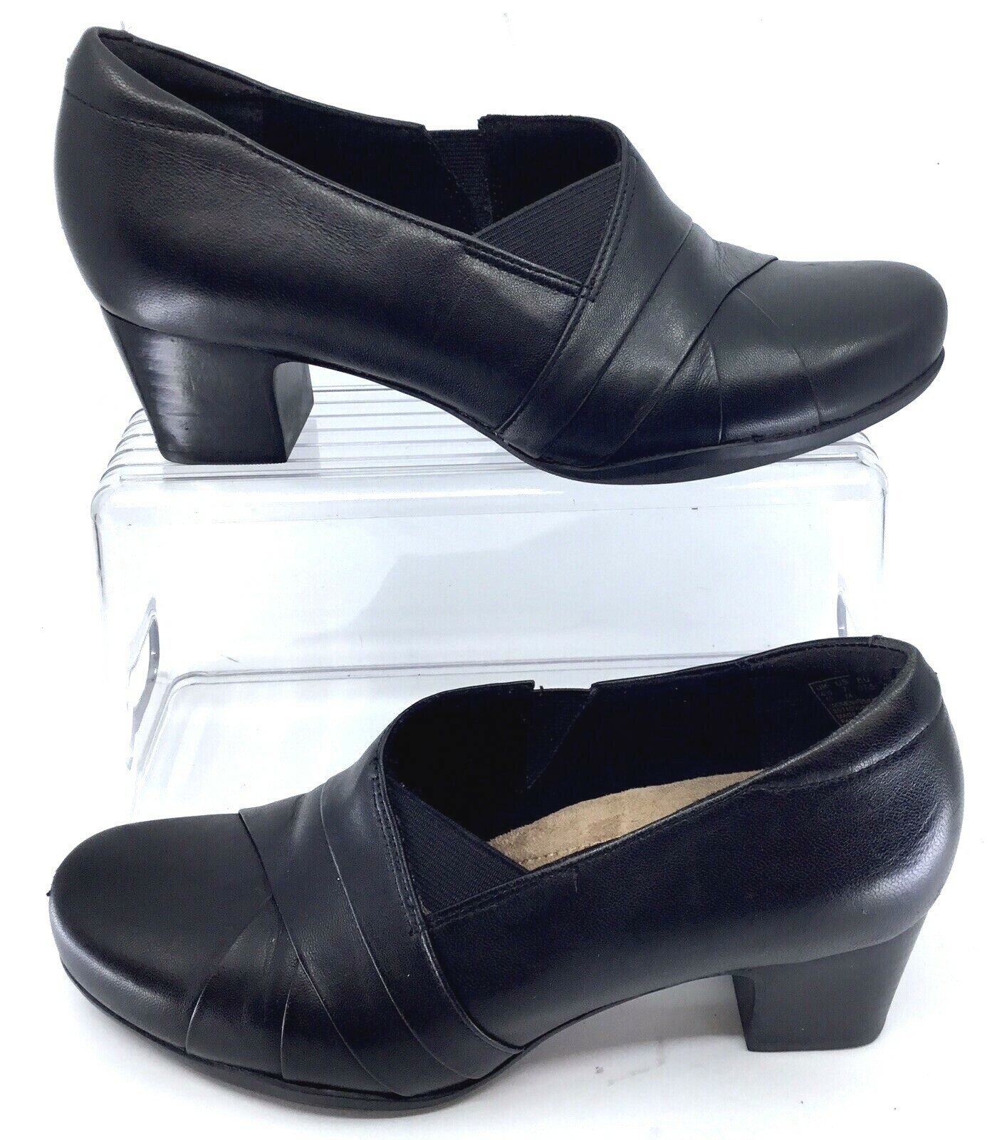 Clarks Artisan Rosalyn Adele Bootie Women's 7 M Black Leather Slip On ...