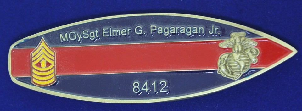USMC 8412 MGySgt Elmer G. Pagaragan Jr. Surf Surfboards Challenge Coin ...