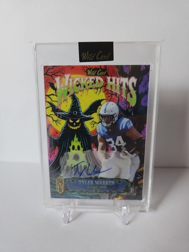 2025 Wild Card True 1/1 Tyler Warren Rookie Autograph Wicked Hits Colts ...