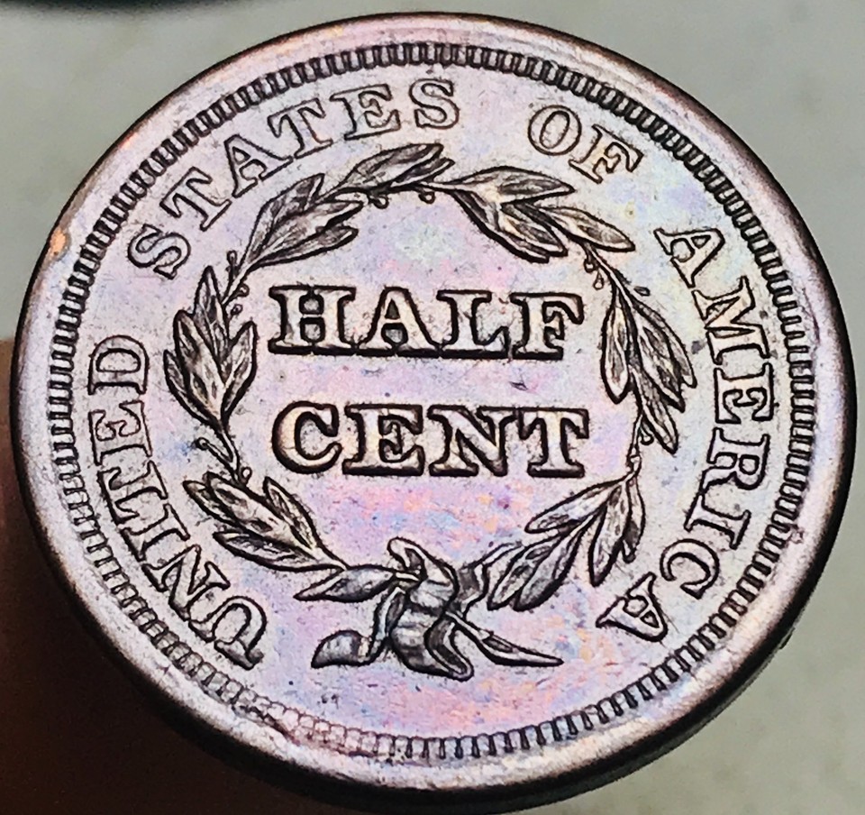 1856 Braided Hair Half Cent 1/2c Ungraded CHOICE US Copper Coin CC26863 ...