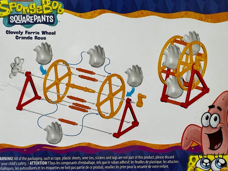 SpongeBob SquarePants Playset Glovely Ferris Wheel w/SpongeBob Figure ...